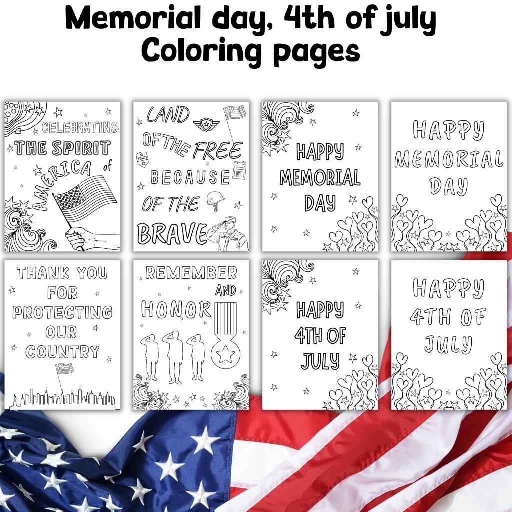 Memorial day coloring pages, 4th of july, USA Patriotic | Made By Teachers