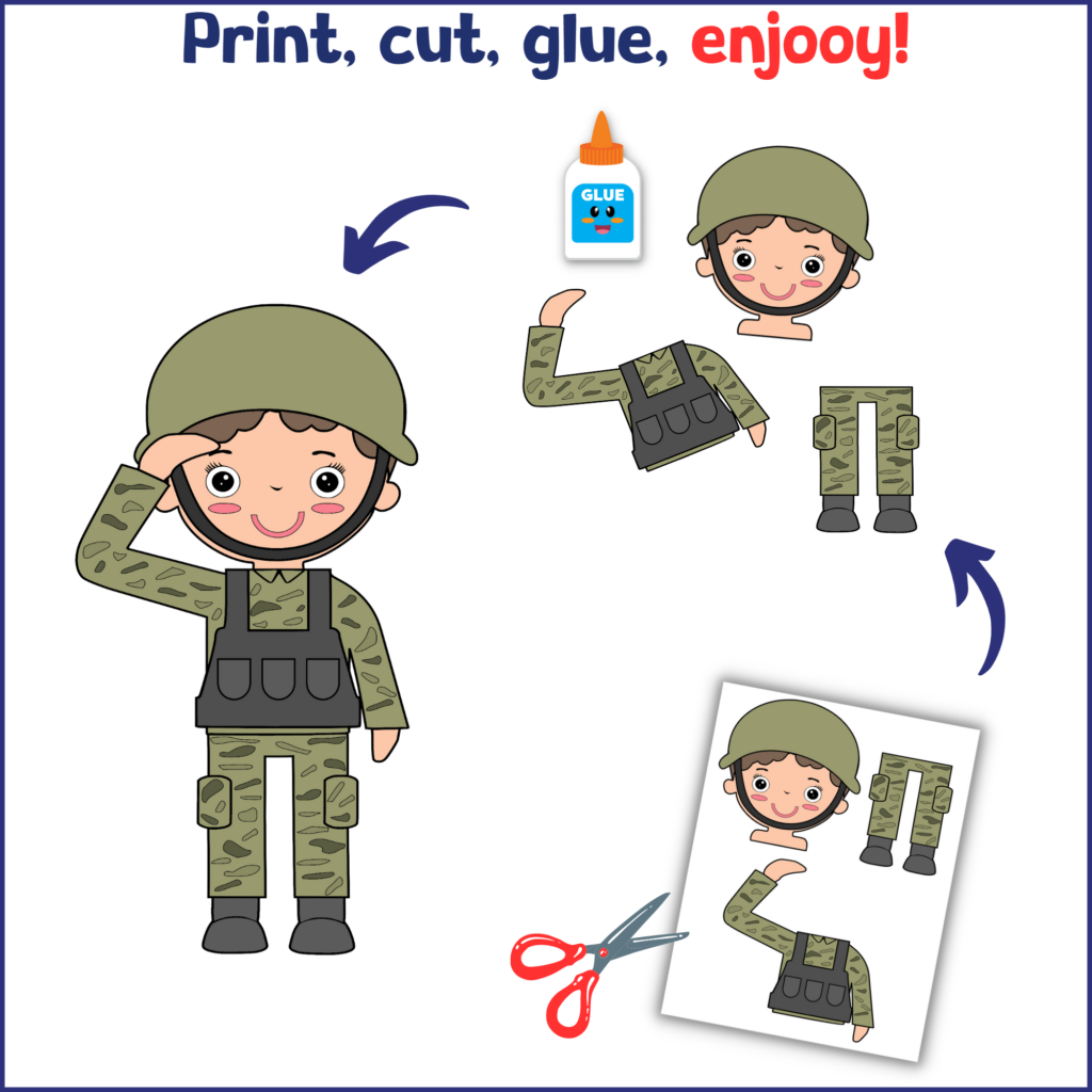 Memorial day crafts - soldier and uncle sam crafts - USA patriotic ...