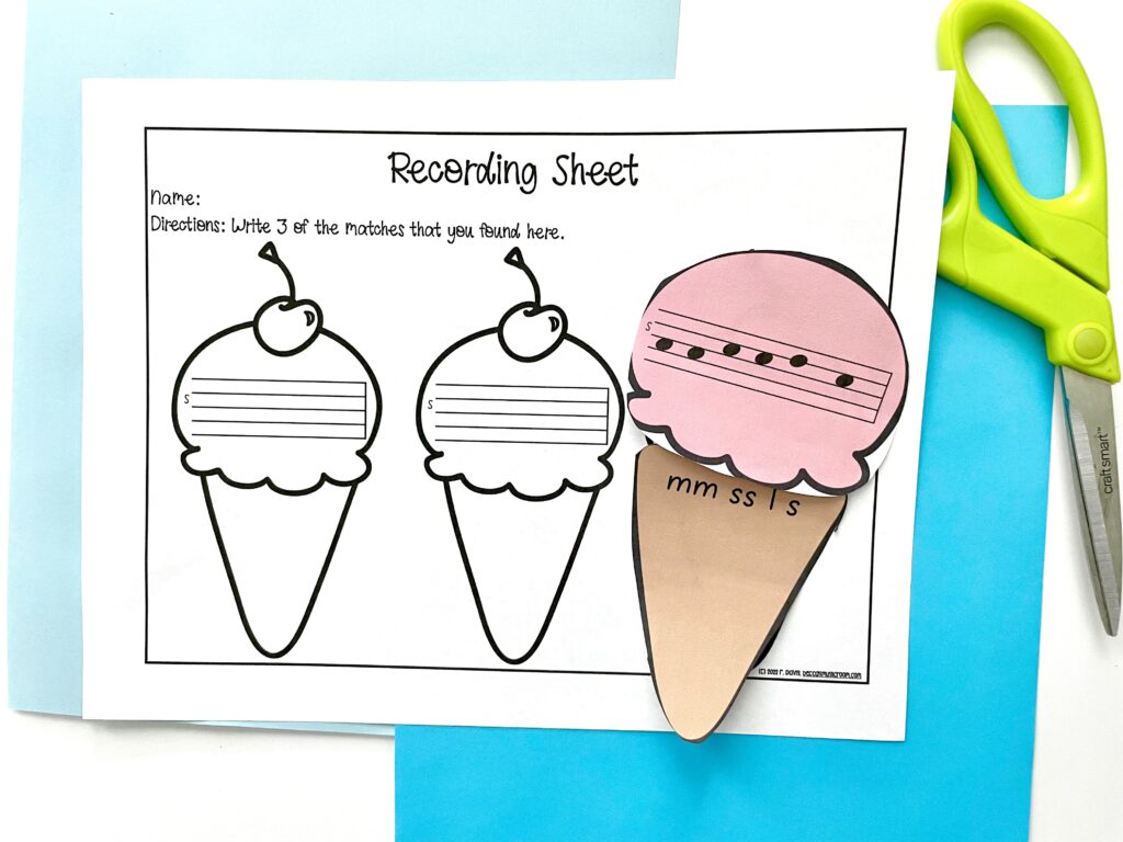 Sol Mi // Ice Cream Solfege Matching Game for Summertime or End of Year ...