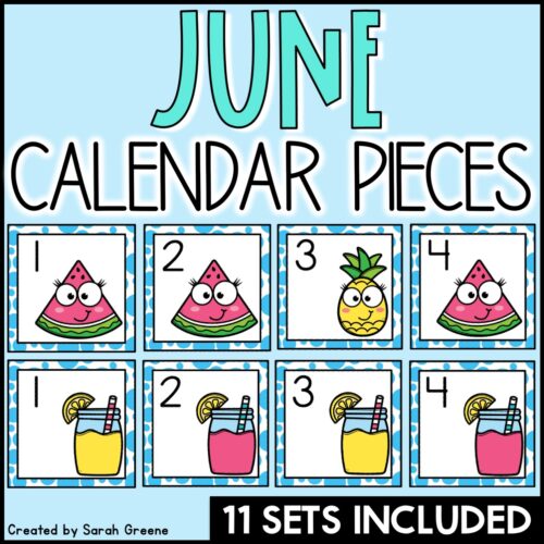 June Calendar Pieces | Made By Teachers