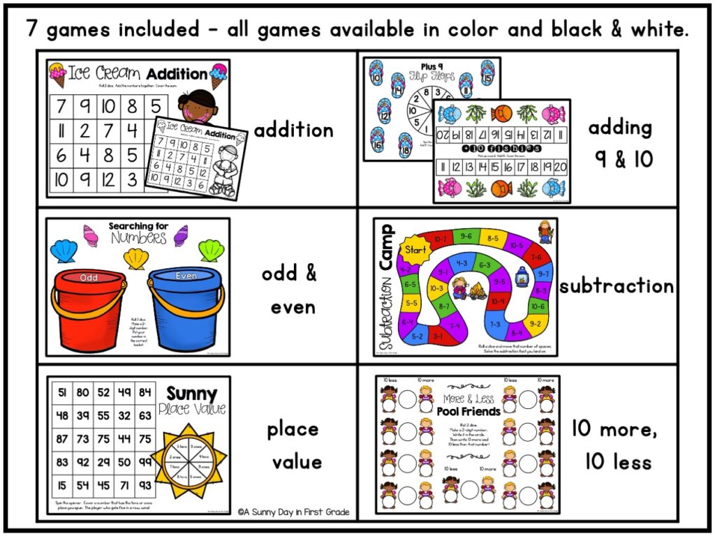 Summer Math Games | Made By Teachers