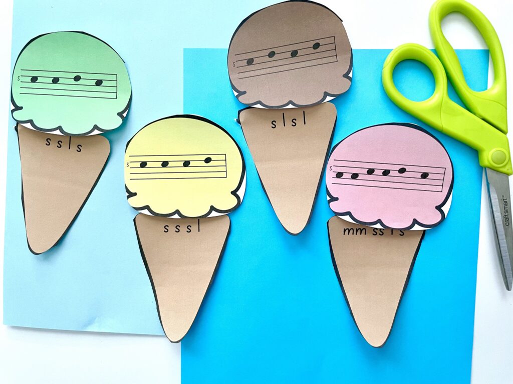 Ice Cream Solfege Matching Game BUNDLE for Summertime or End of Year in ...