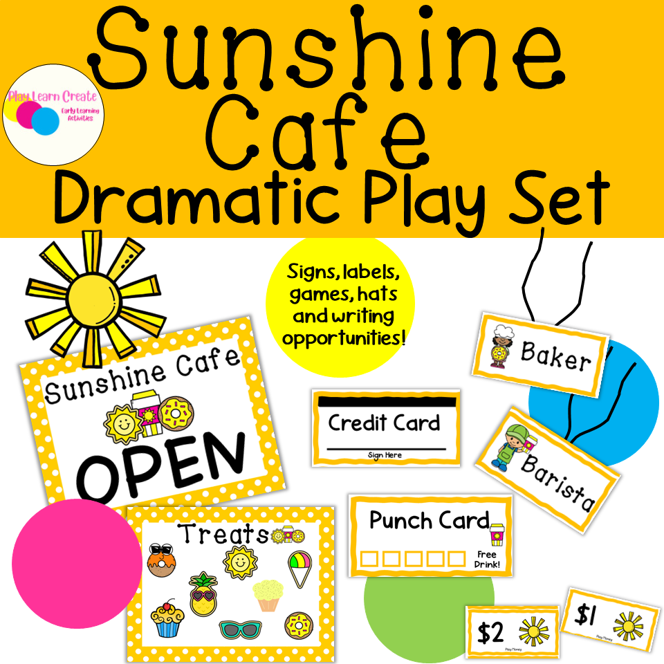 Sunshine Cafe Summer Dramatic Play Set | Made By Teachers
