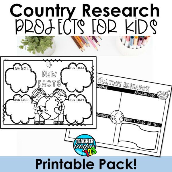 Country Research Project - Country Report - Graphic Organizer Writing ...