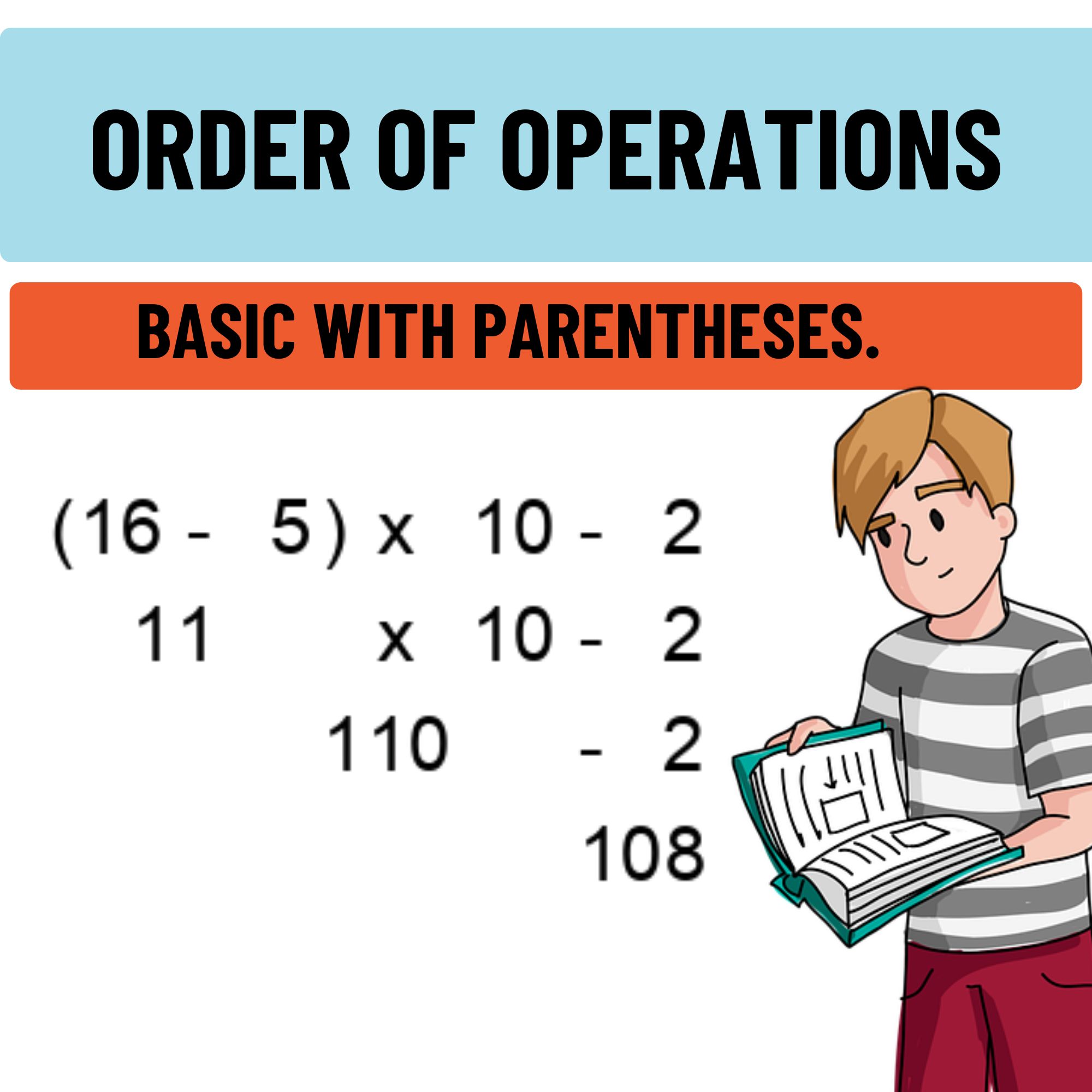  PEMDAS Problems Order Of Operations Worksheets Basic With