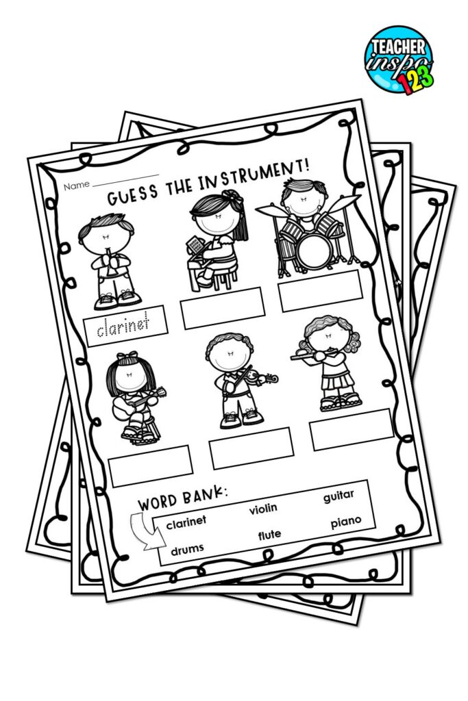 Music Worksheets - Music Sub - Elementary Music Centers | Made By Teachers