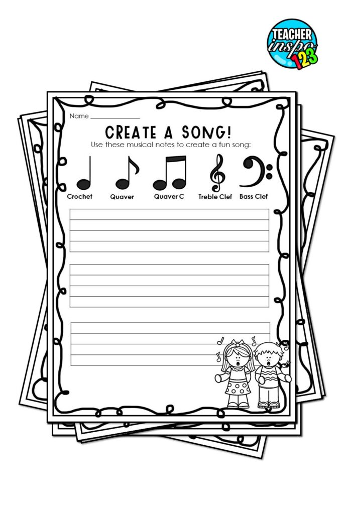 Music Worksheets - Music Sub - Elementary Music Centers | Made By Teachers