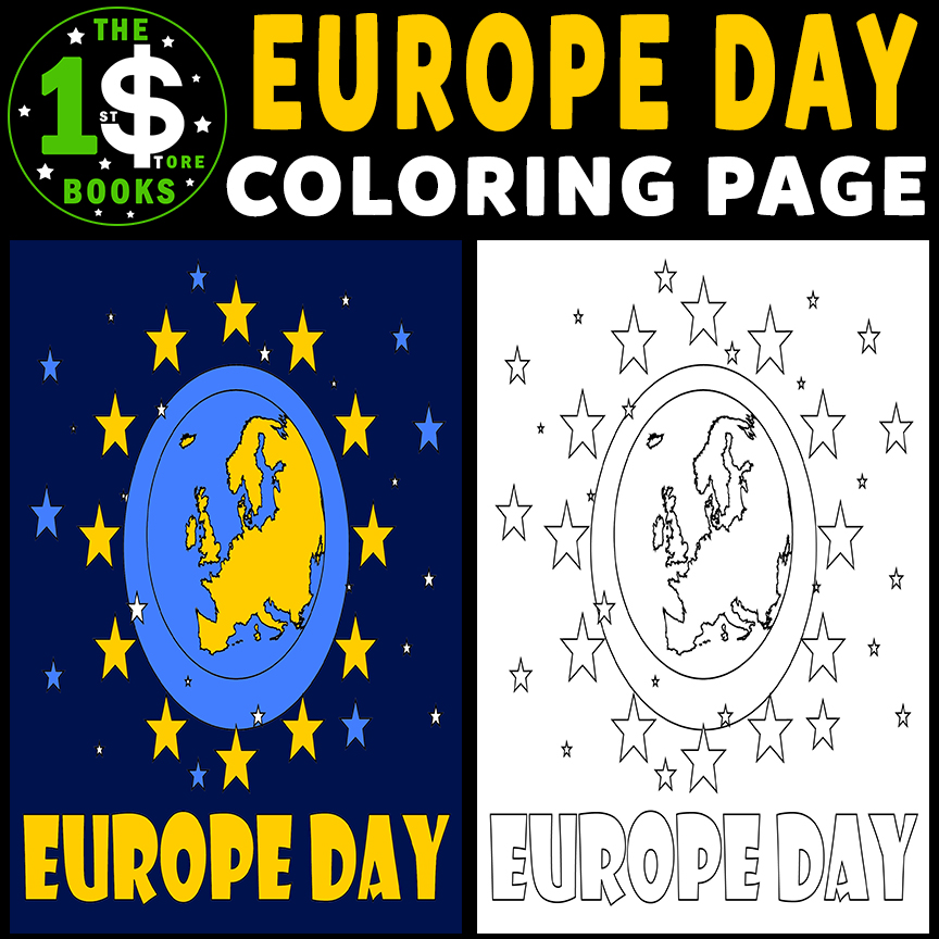 Europe Day Coloring Page | The European Union | 09 May Holiday Coloring ...