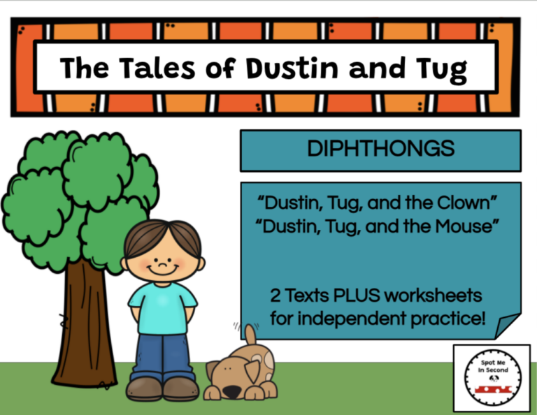 The Tales of Dustin and Tug Decodable Passages: Diphthongs (ou, ow, oi ...