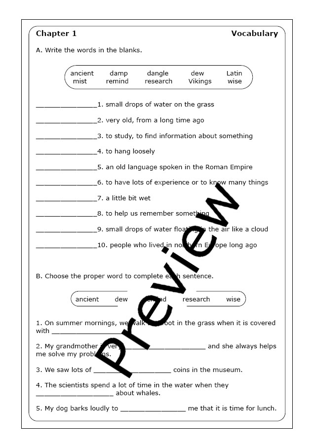 Magic Tree House "Viking Ships at Sunrise" worksheets | Made By Teachers