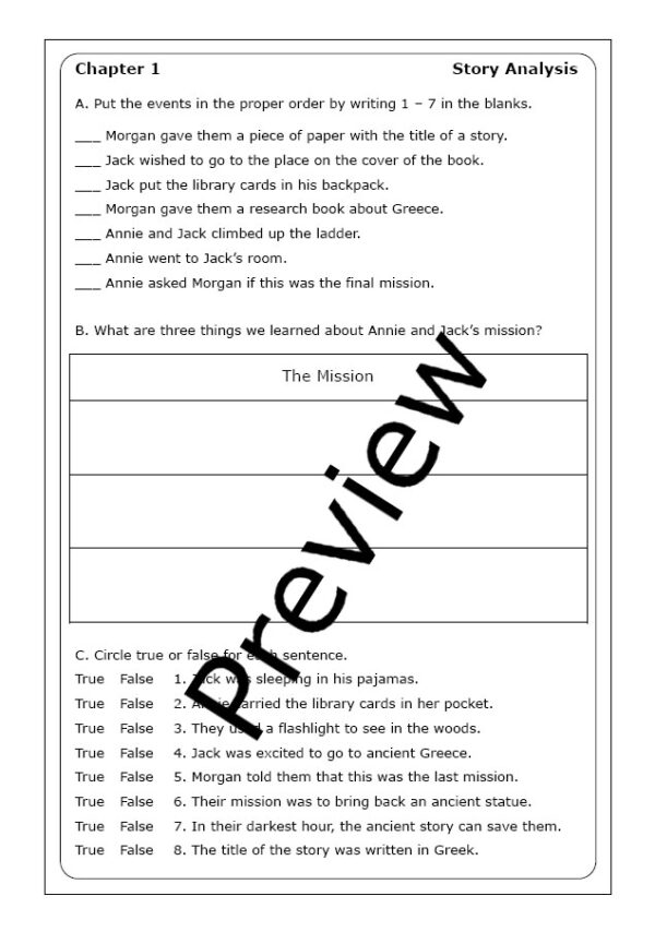 Magic Tree House "Hour of the Olympics" worksheets | Made By Teachers