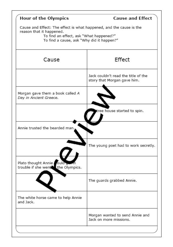 Magic Tree House "Hour of the Olympics" worksheets | Made By Teachers