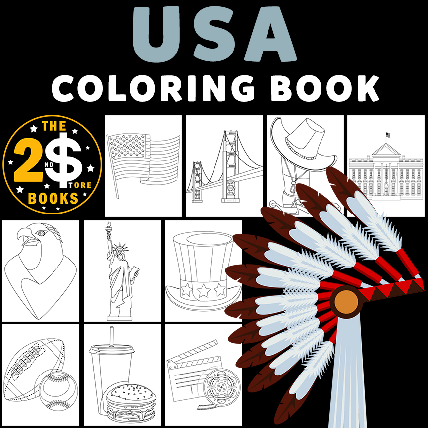 USA Tracing And Coloring Pages For Kids - 15 Sheets | Made By Teachers