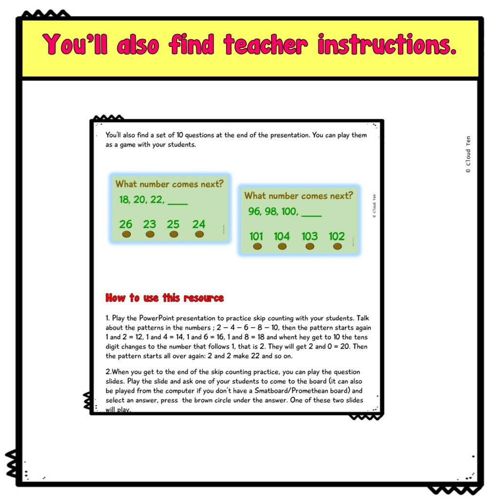 Skip counting by twos | Made By Teachers