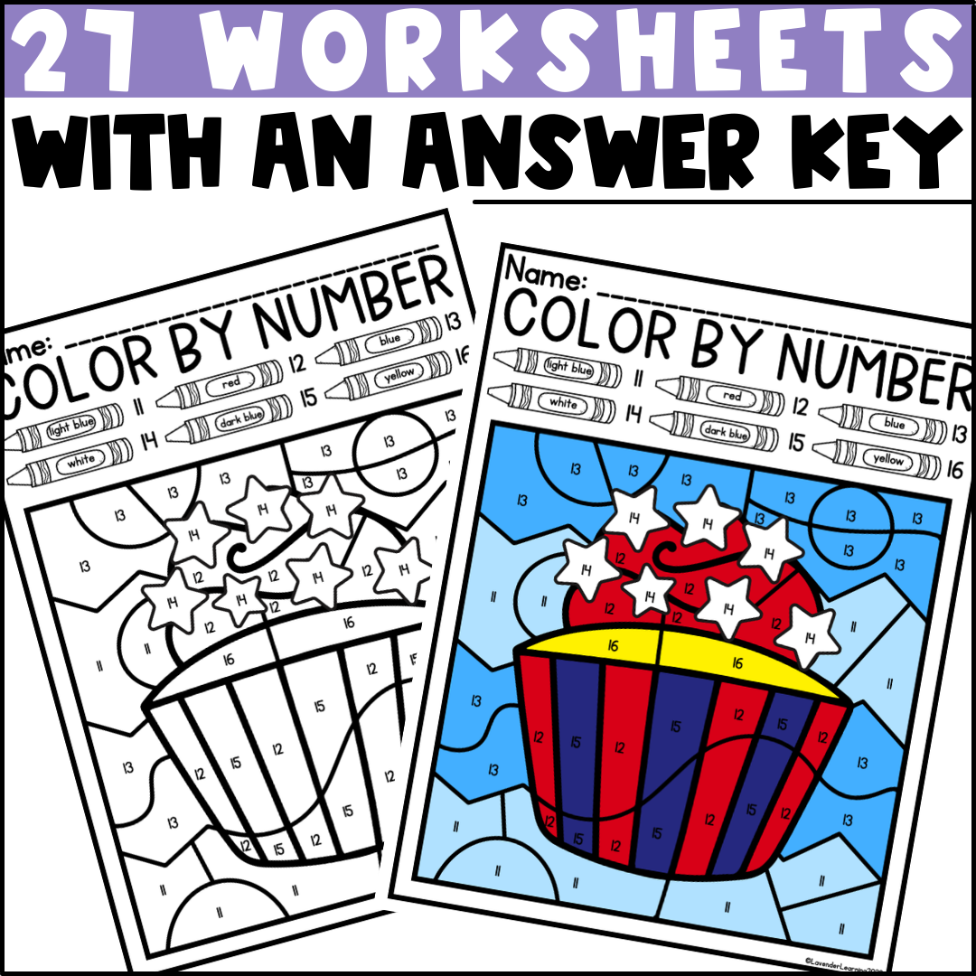 4th of July Color by Code - 4th of July Color by Number | Made By Teachers