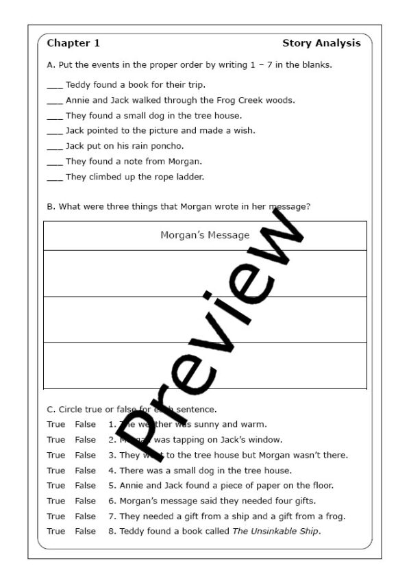 Magic Tree House "Tonight on the Titanic" worksheets | Made By Teachers