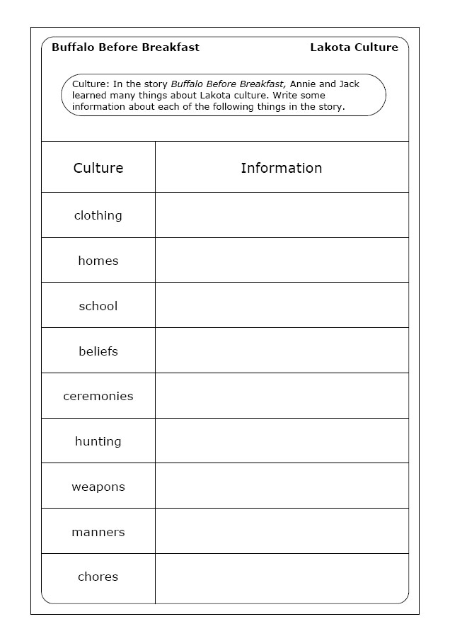 Magic Tree House "Buffalo Before Breakfast" worksheets | Made By Teachers