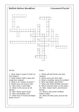 Magic Tree House "Buffalo Before Breakfast" worksheets | Made By Teachers