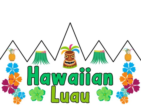 Hawaiian Luau Party Crowns: Printable Colorable Classroom Celebration ...
