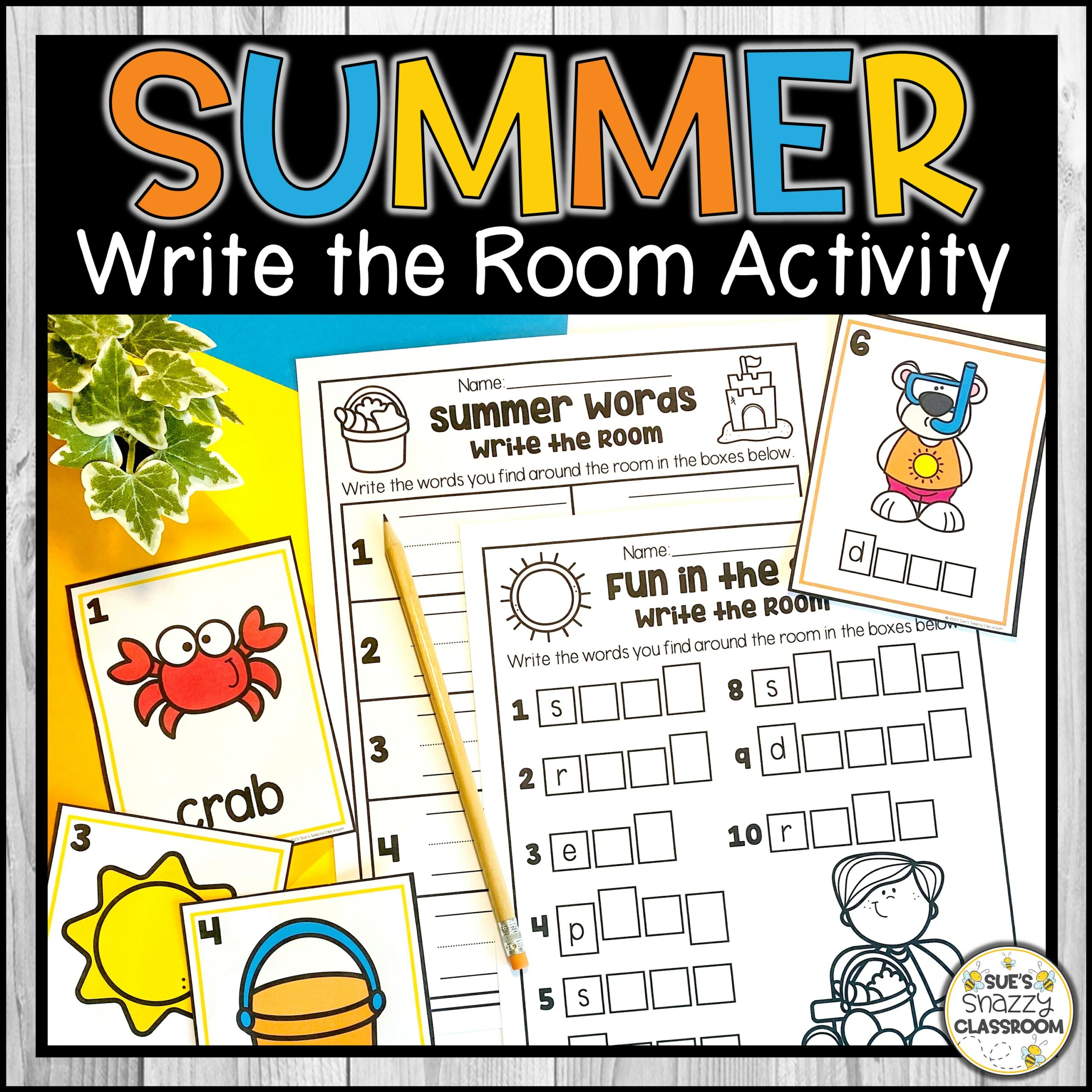 Summer Themed Center | Write the Room Activity | Low-Prep Literacy ...