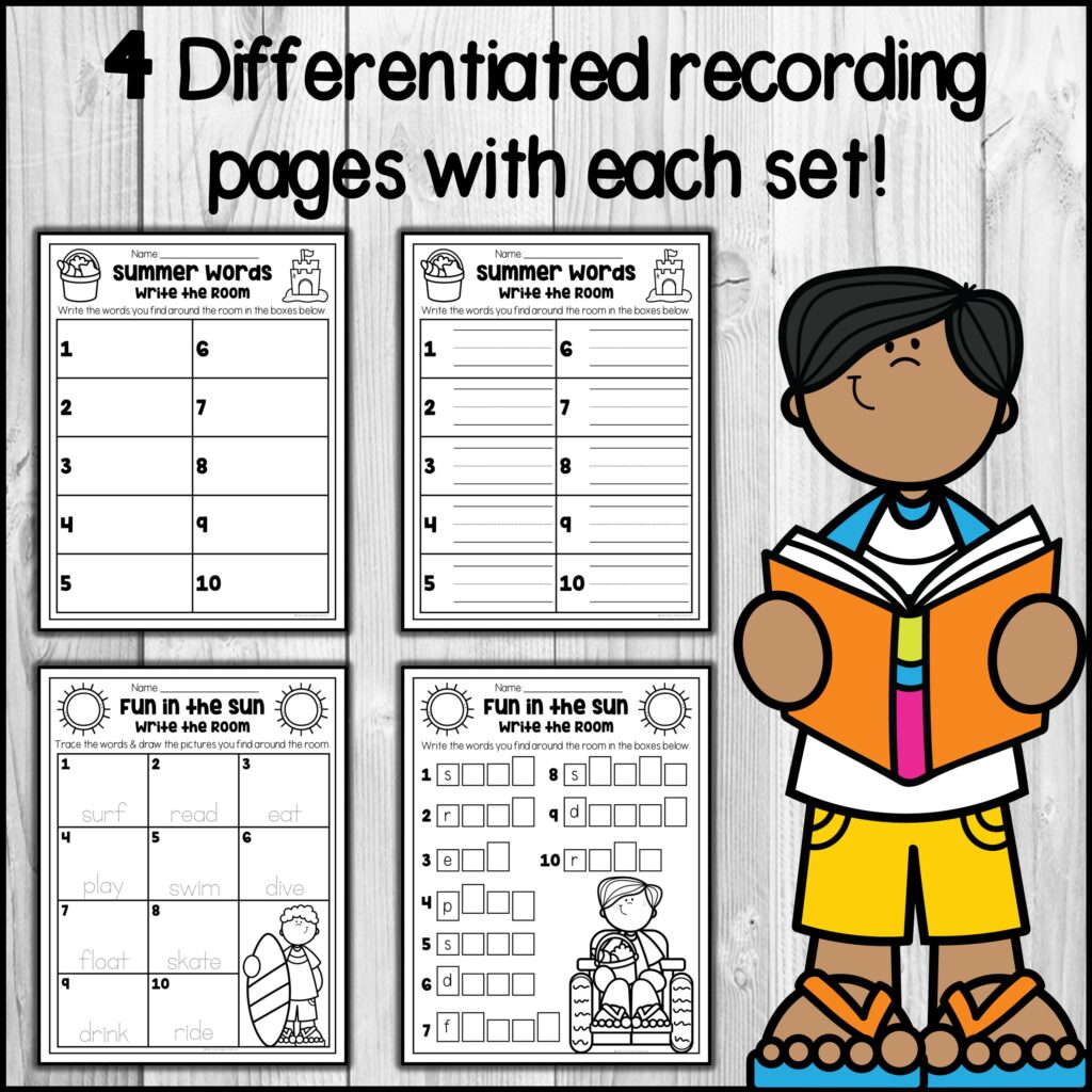 Summer Themed Center | Write the Room Activity | Low-Prep Literacy ...