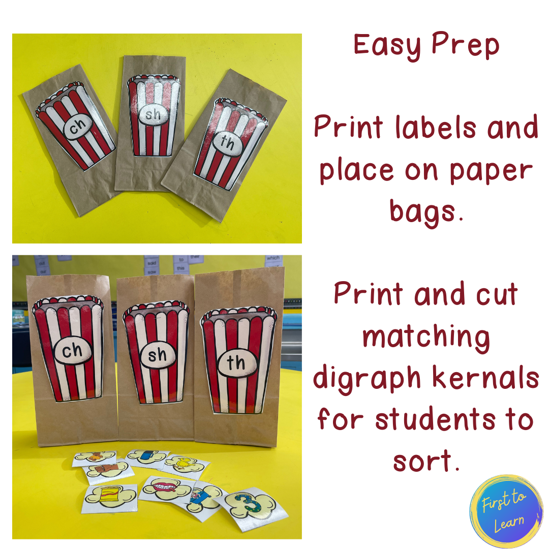 Digraph CH, SH, TH Phonics Center Activity | Made By Teachers