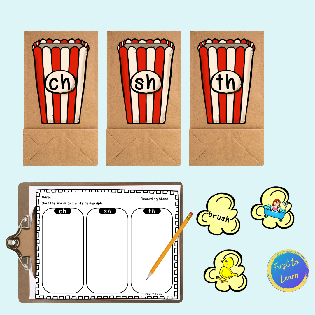 Digraph CH, SH, TH Phonics Center Activity | Made By Teachers