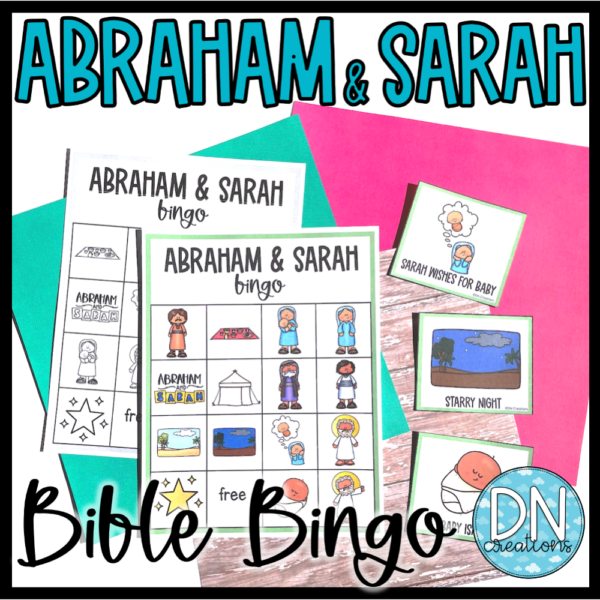 Bible Bingo Abraham Sarah l Genesis Bible Games l God's Promises to ...