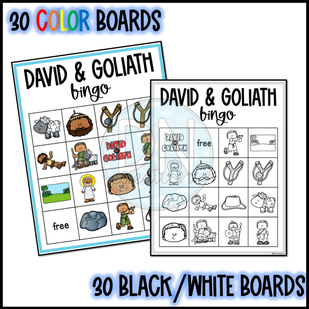 Bible Bingo David and Goliath l David Bible Lesson Games | Made By Teachers