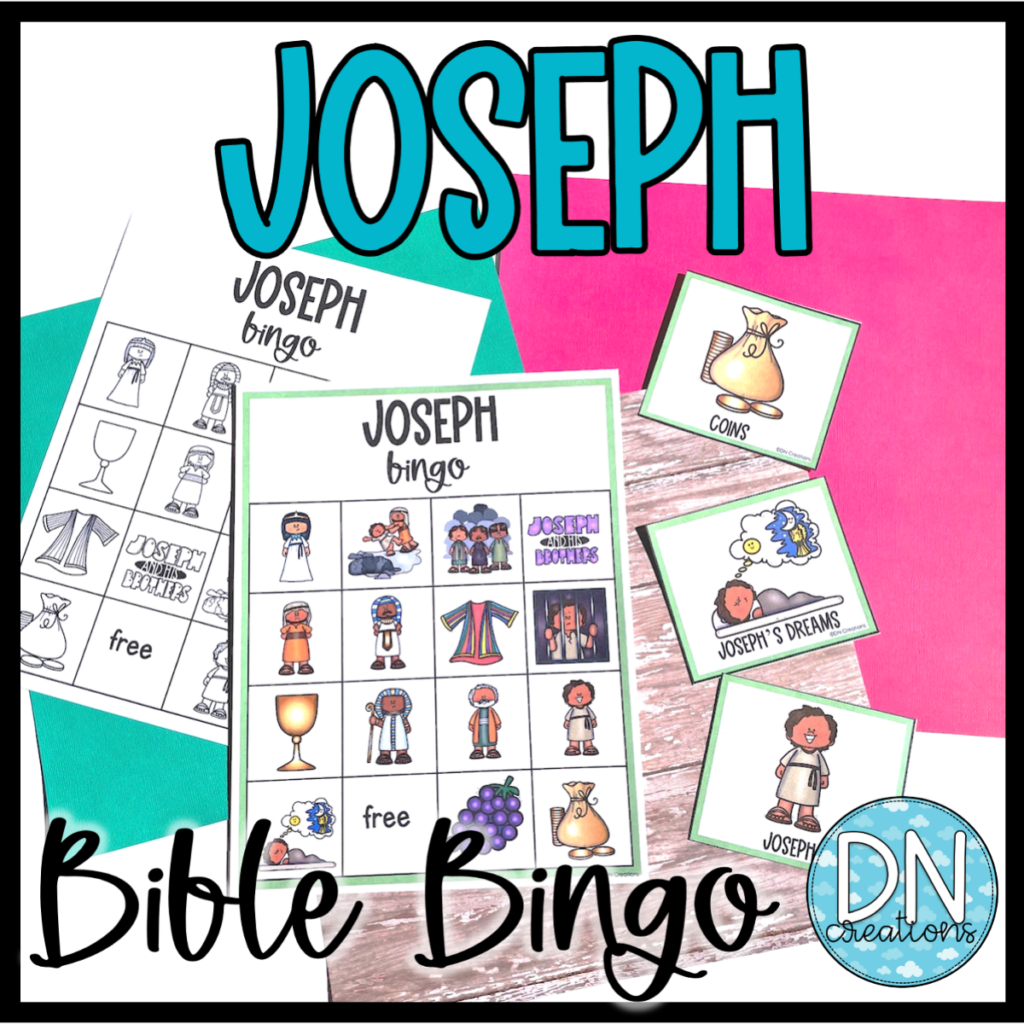 Bible Bingo Young Joseph l Old Testament Bible Games l Joseph Bingo ...