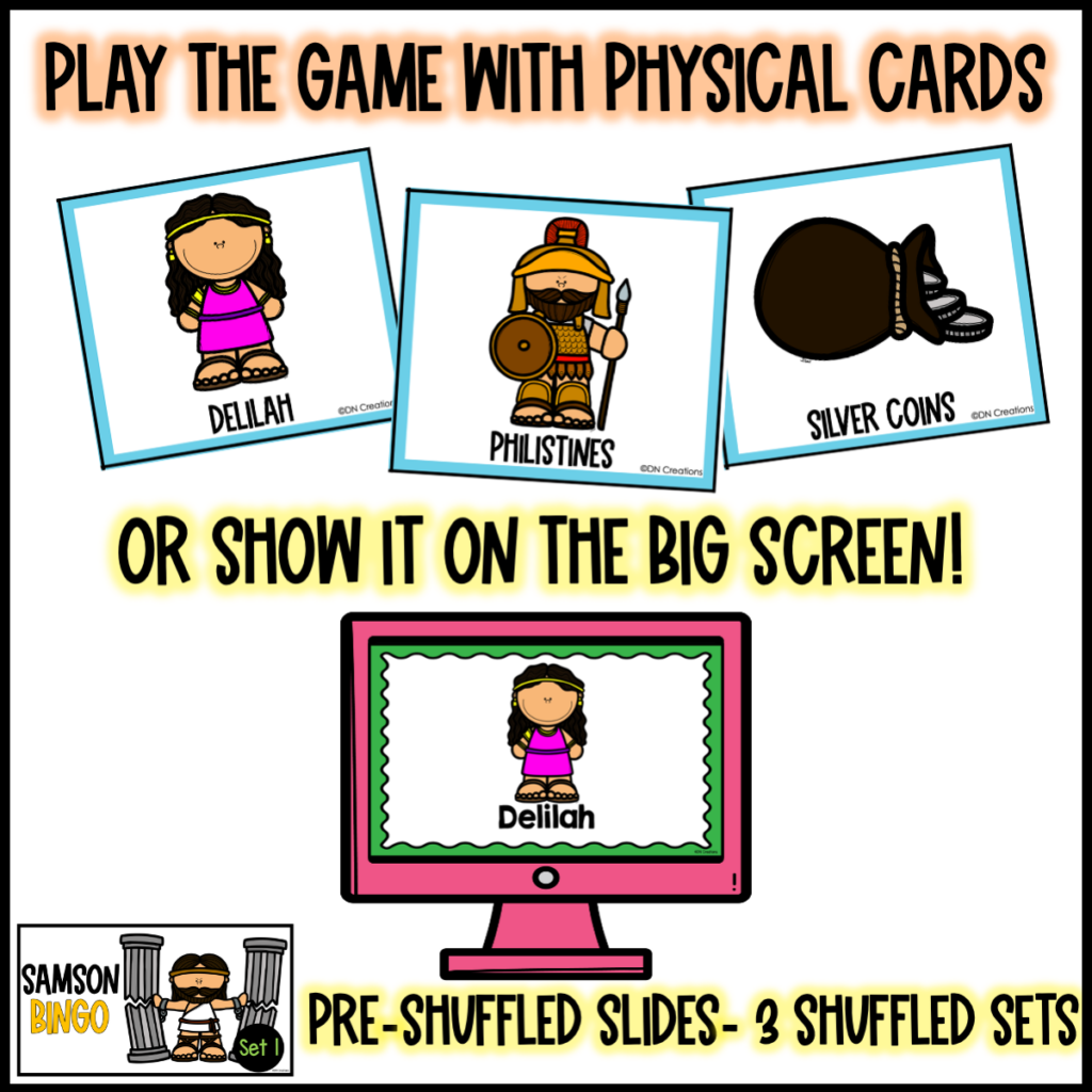 Bible Bingo Samson l Samson Bible Games l Samson Bingo | Made By Teachers