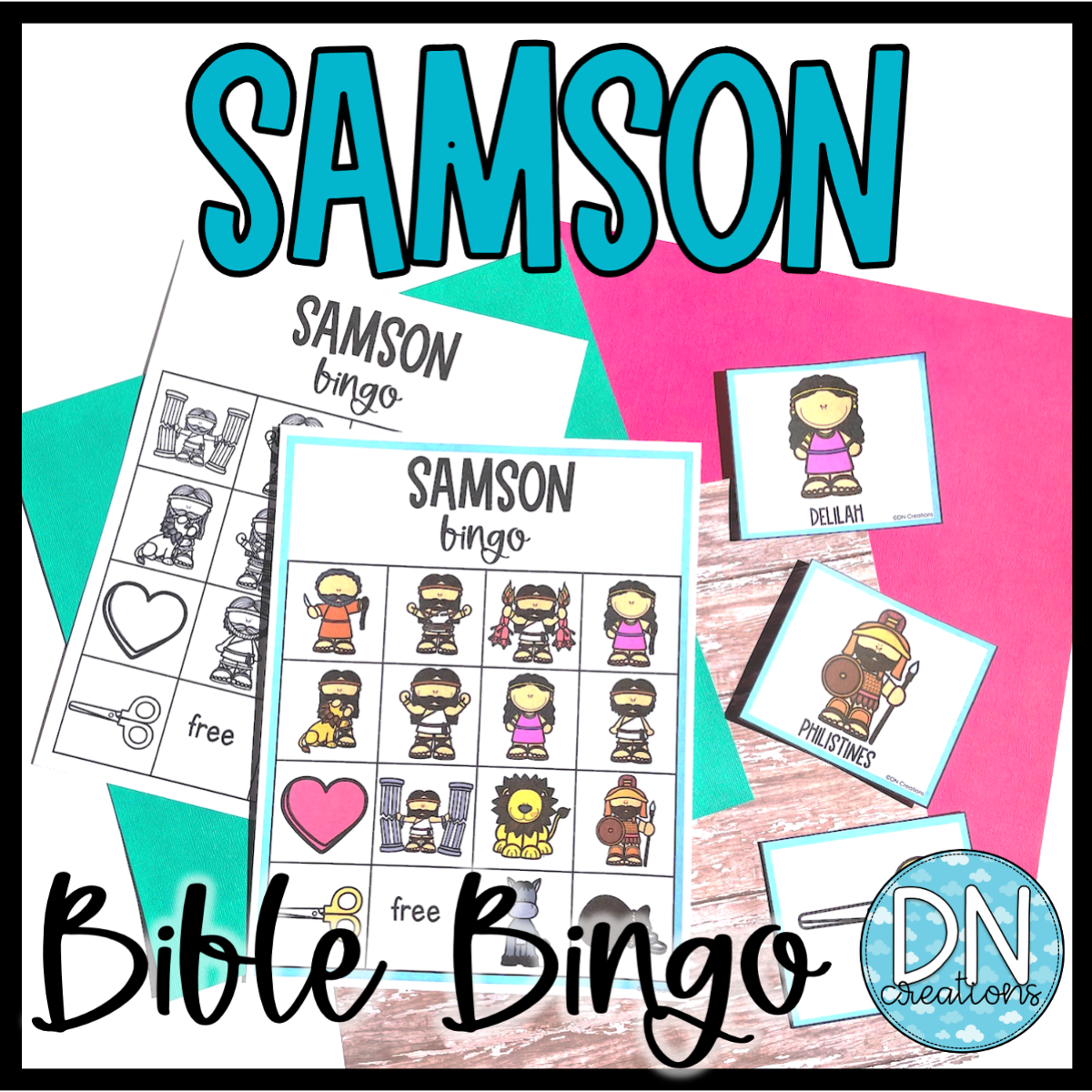 Bible Bingo Samson l Samson Bible Games l Samson Bingo | Made By Teachers