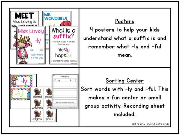 Suffixes -LY & -FUL Printables, Center & Games | Made By Teachers