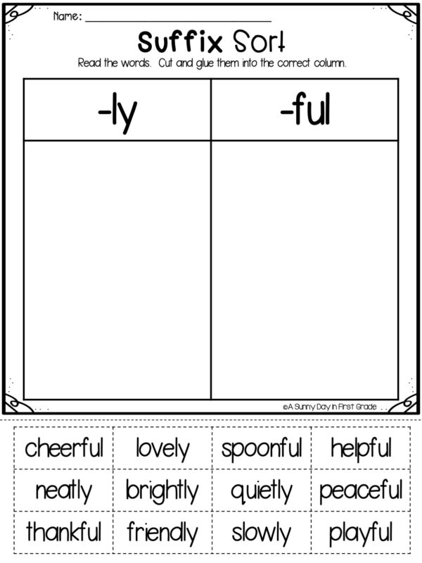 Suffixes -LY & -FUL Printables, Center & Games | Made By Teachers