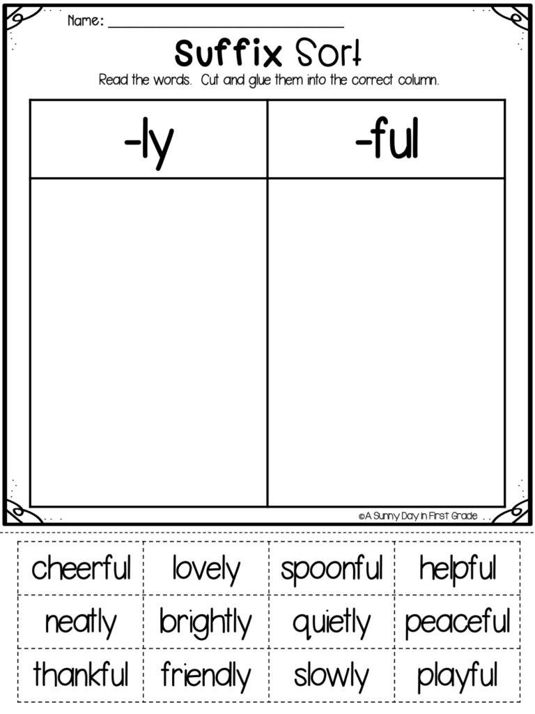 Suffixes -LY & -FUL Printables, Center & Games | Made By Teachers