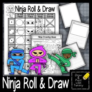 Roll a Ninja Roll and Draw Art Activity Game Perfect for a Art Sub ...