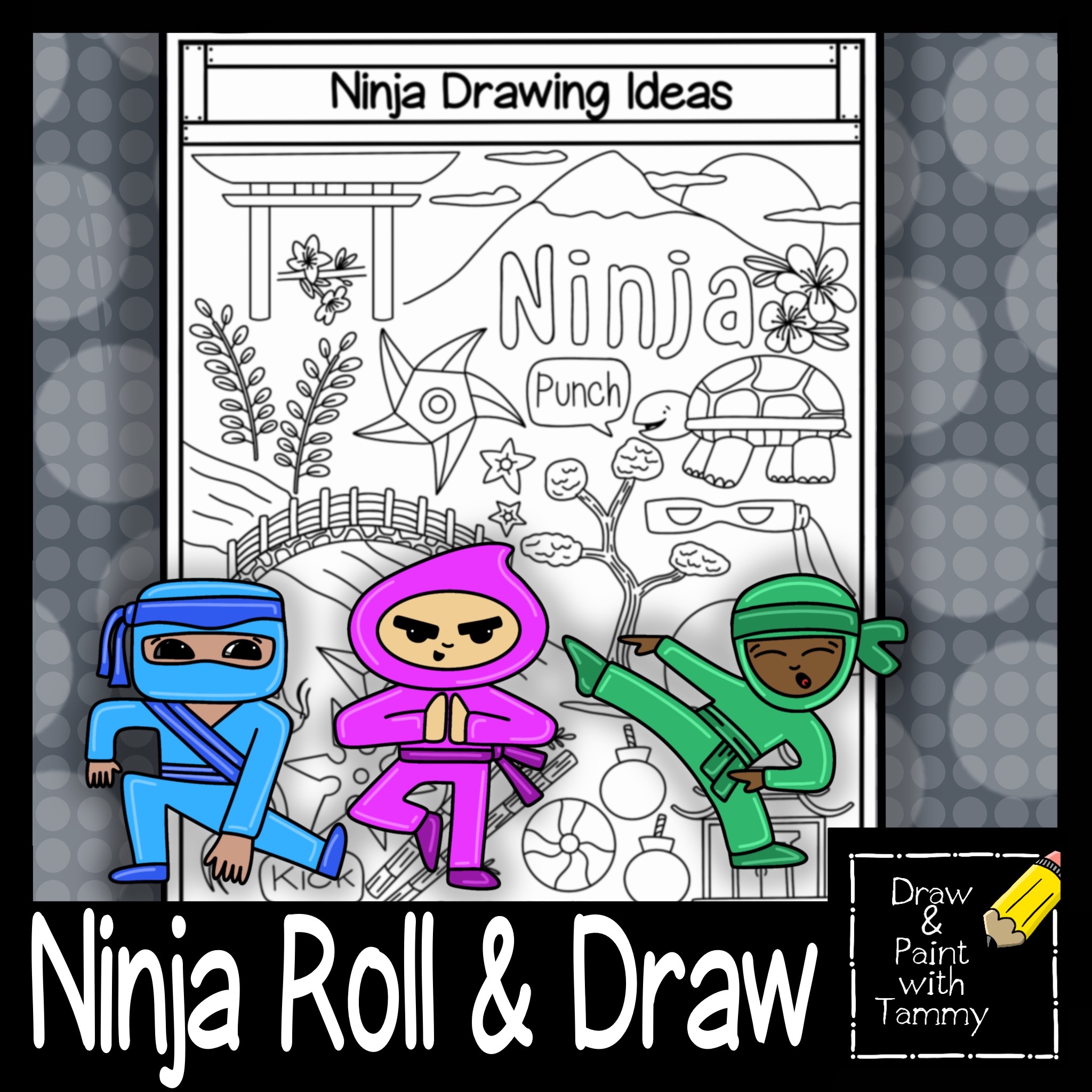 Roll a Ninja Roll and Draw Art Activity Game Perfect for a Art Sub ...