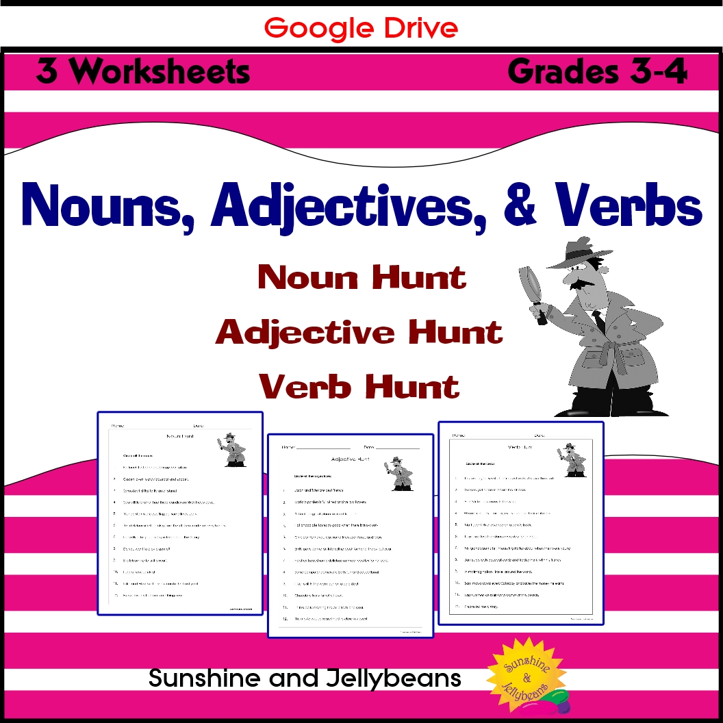 Synonyms Adjectives Verbs Nouns Adverbs 9 Worksheets Grades 4