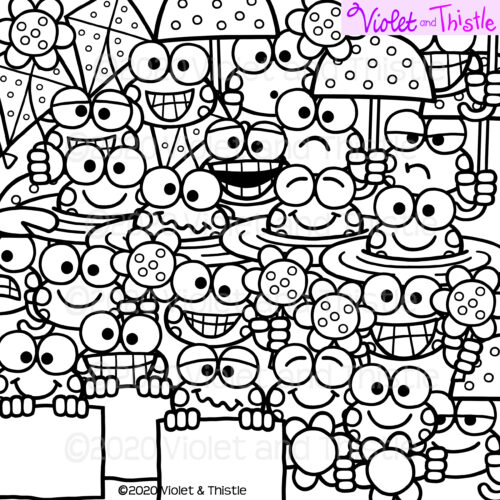 Spring Clipart BUNDLE 2 Super Cute Frog Build a Flower and Butterfly ...