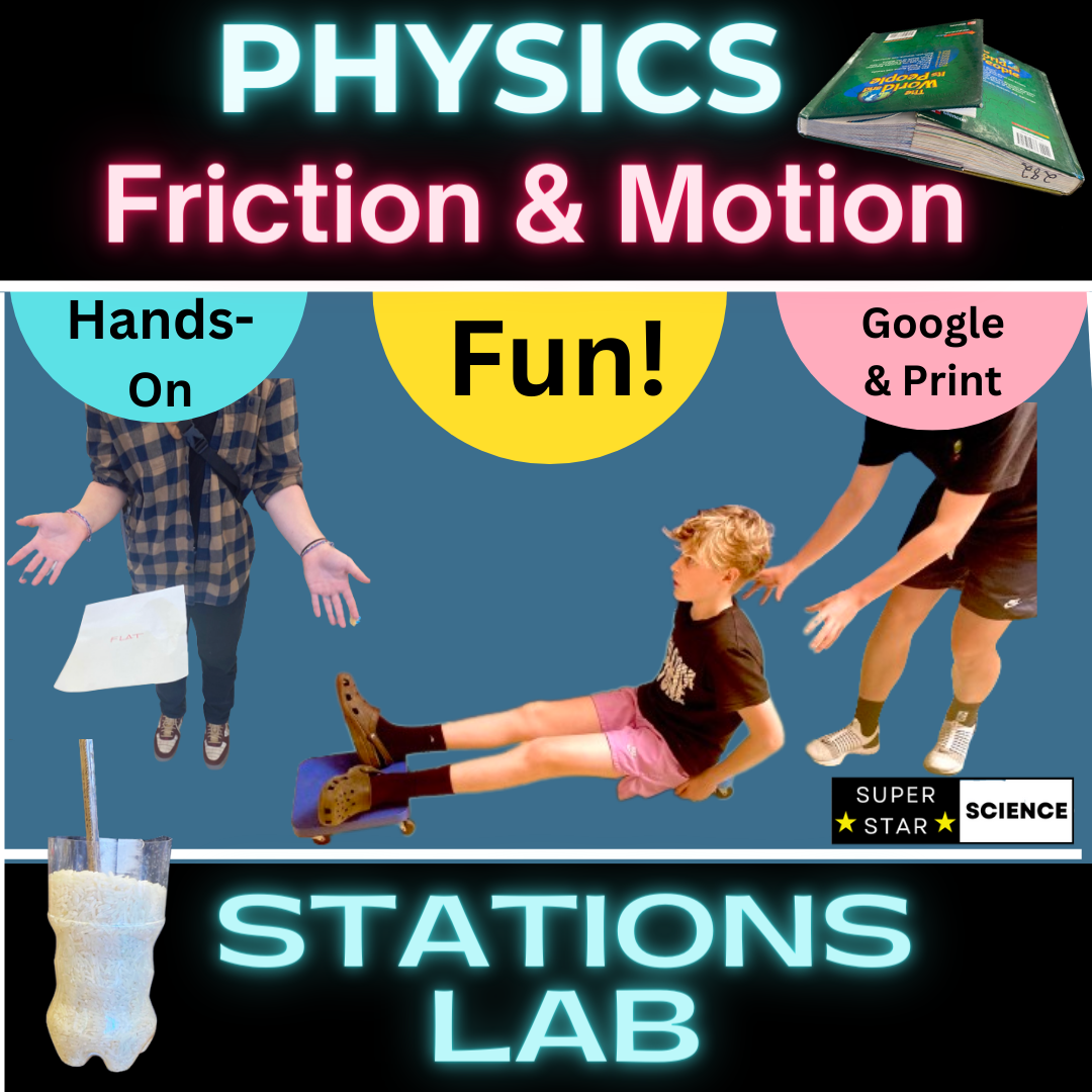 Friction & Motion Stations Lab Hands On Middle School Physics Fun NGSS ...
