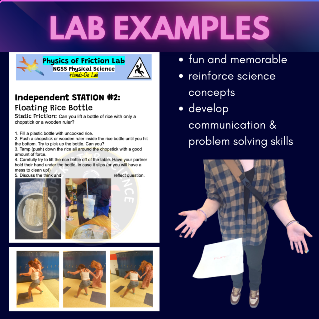 Friction & Motion Stations Lab Hands On Middle School Physics Fun NGSS ...