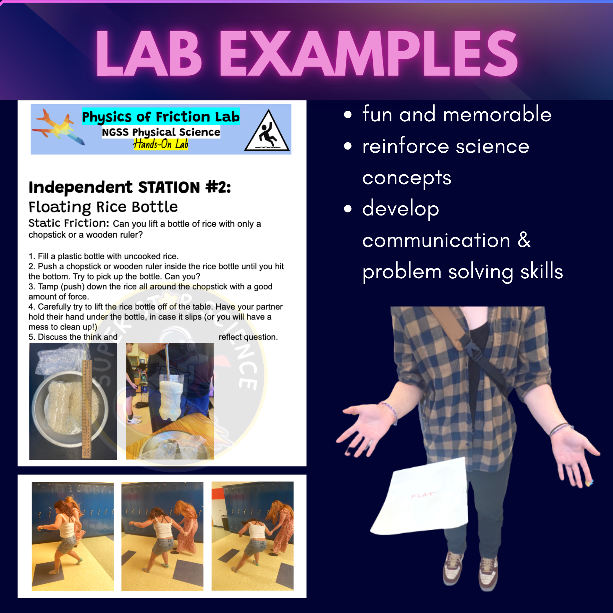 Friction & Motion Stations Lab Hands On Middle School Physics Fun NGSS Activity | Made By Teachers