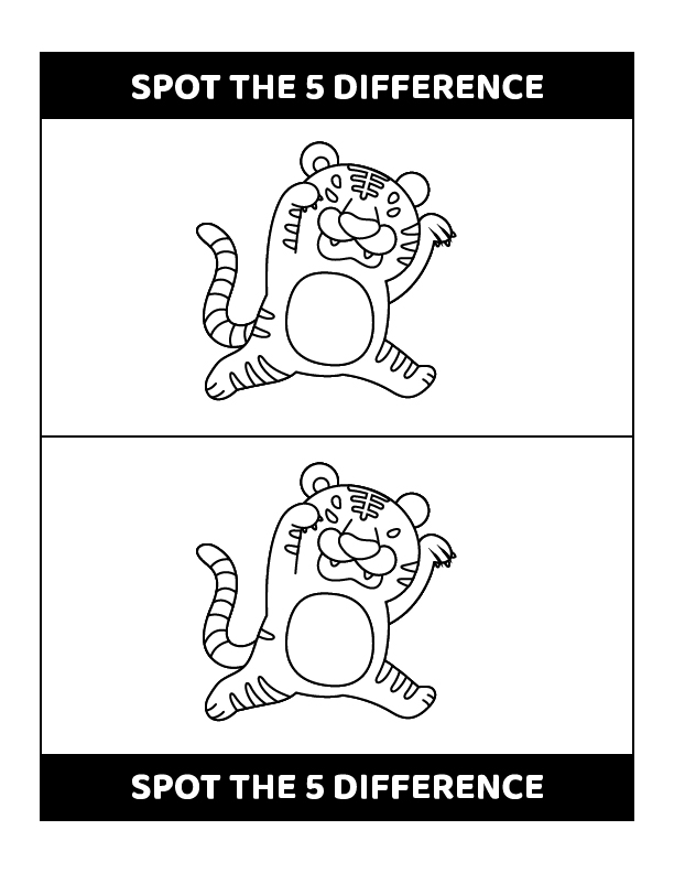Animal Spot the Difference Worksheets for Kids | Made By Teachers