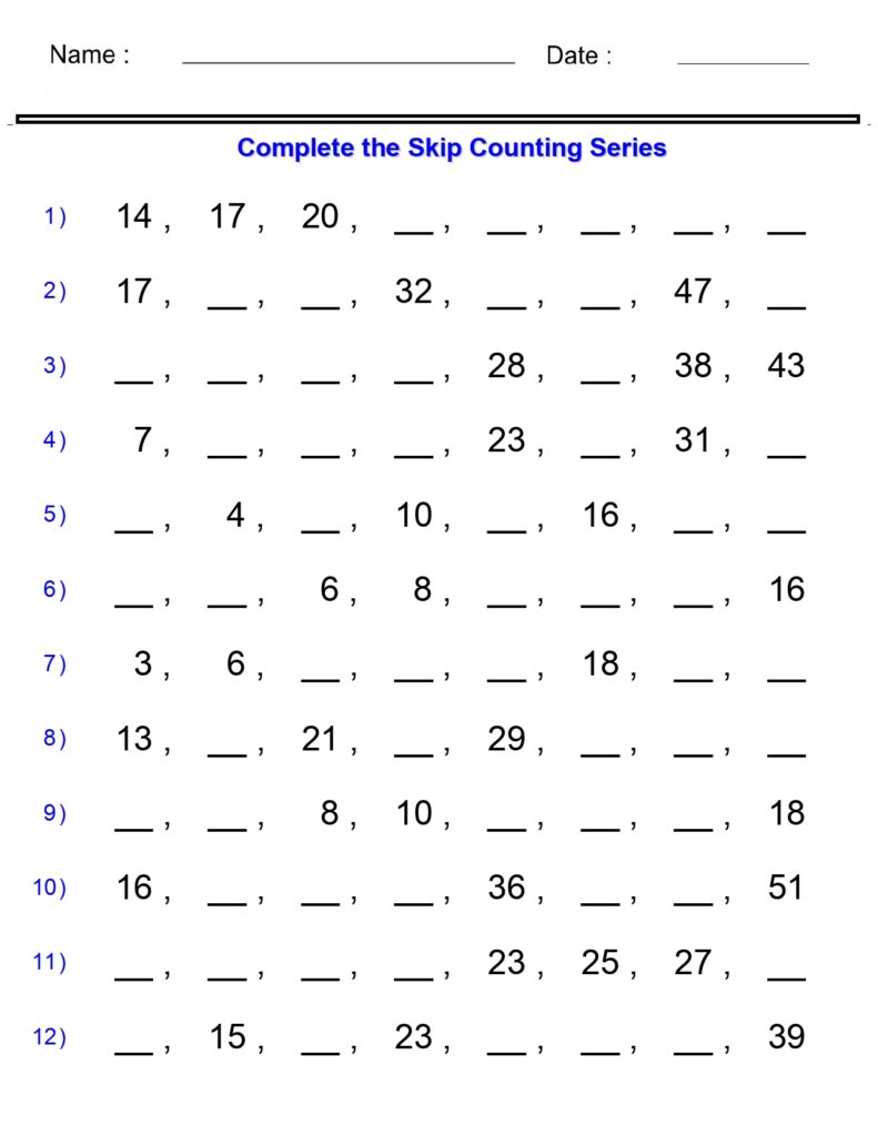 Patterns Worksheets - Easy Skip Counting Worksheets | Made By Teachers
