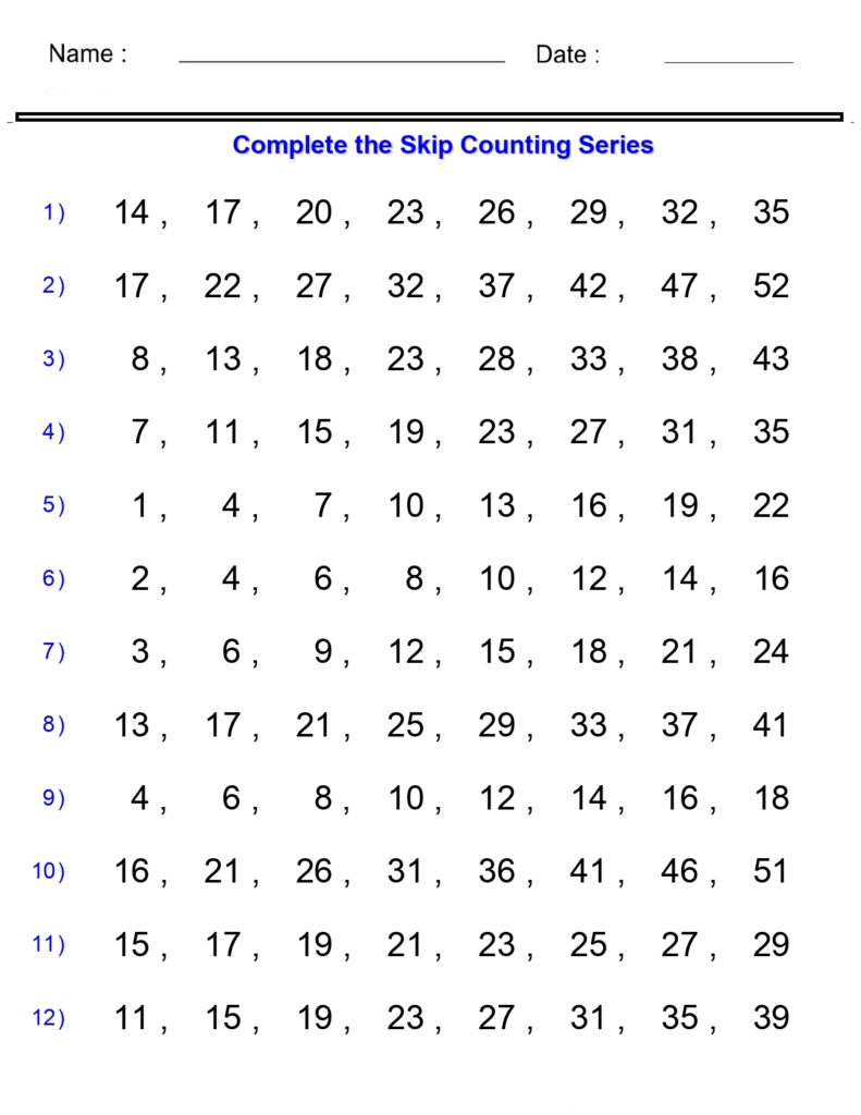 Patterns Worksheets - Easy Skip Counting Worksheets | Made By Teachers