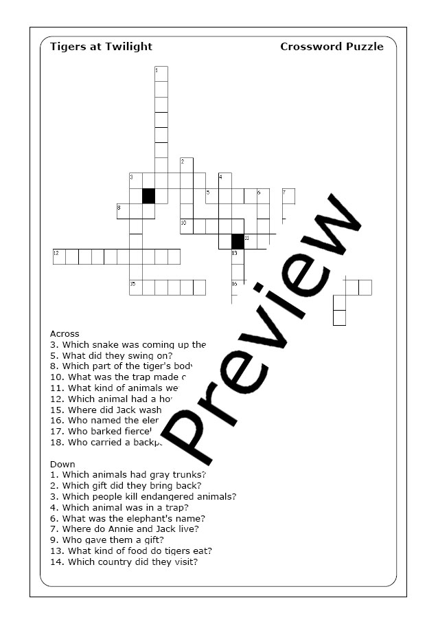 Magic Tree House "Tigers at Twilight" worksheets | Made By Teachers