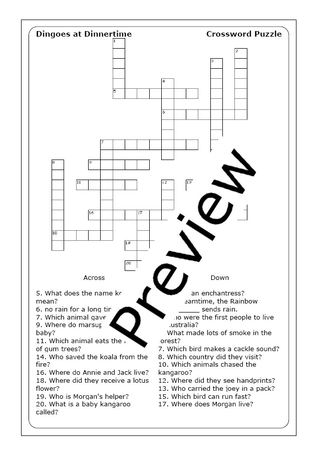 Magic Tree House "Dingoes at Dinnertime" worksheets | Made By Teachers