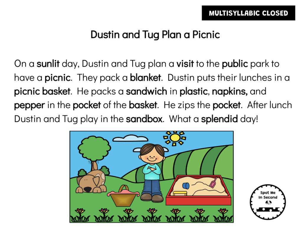 Decodable Passages: Multisyllabic Closed Syllables | Made By Teachers