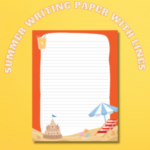 Summer Writing Paper With Lines, Summer Flower Writing Paper | Made By ...