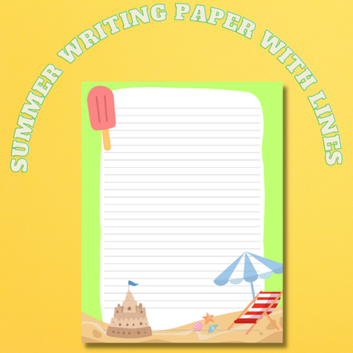 Summer Writing Paper With Lines, Summer Flower Writing Paper | Made By ...
